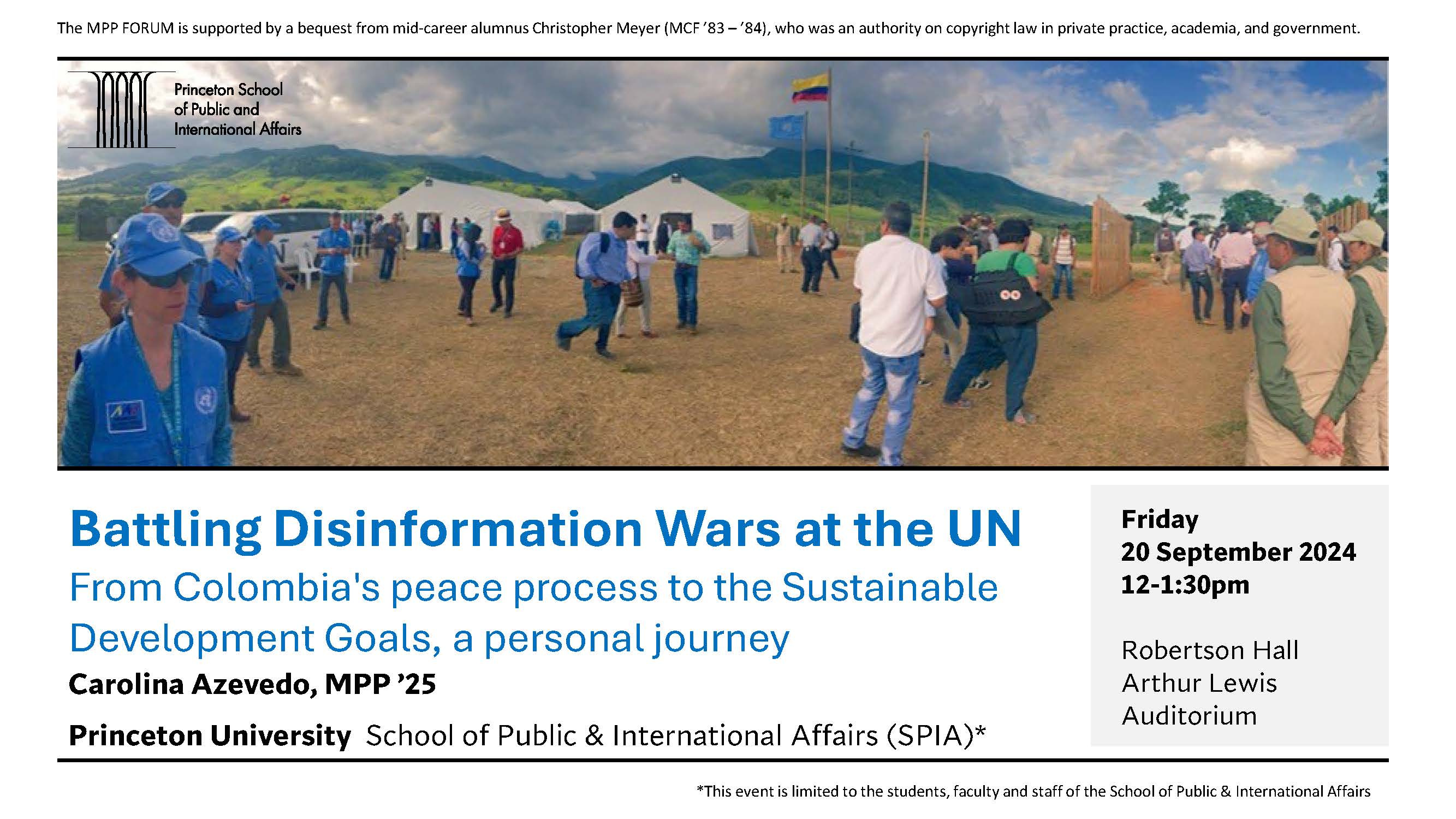 MPP Forum: Battling Disinformation Wars at the UN From Colombia's Peace ...
