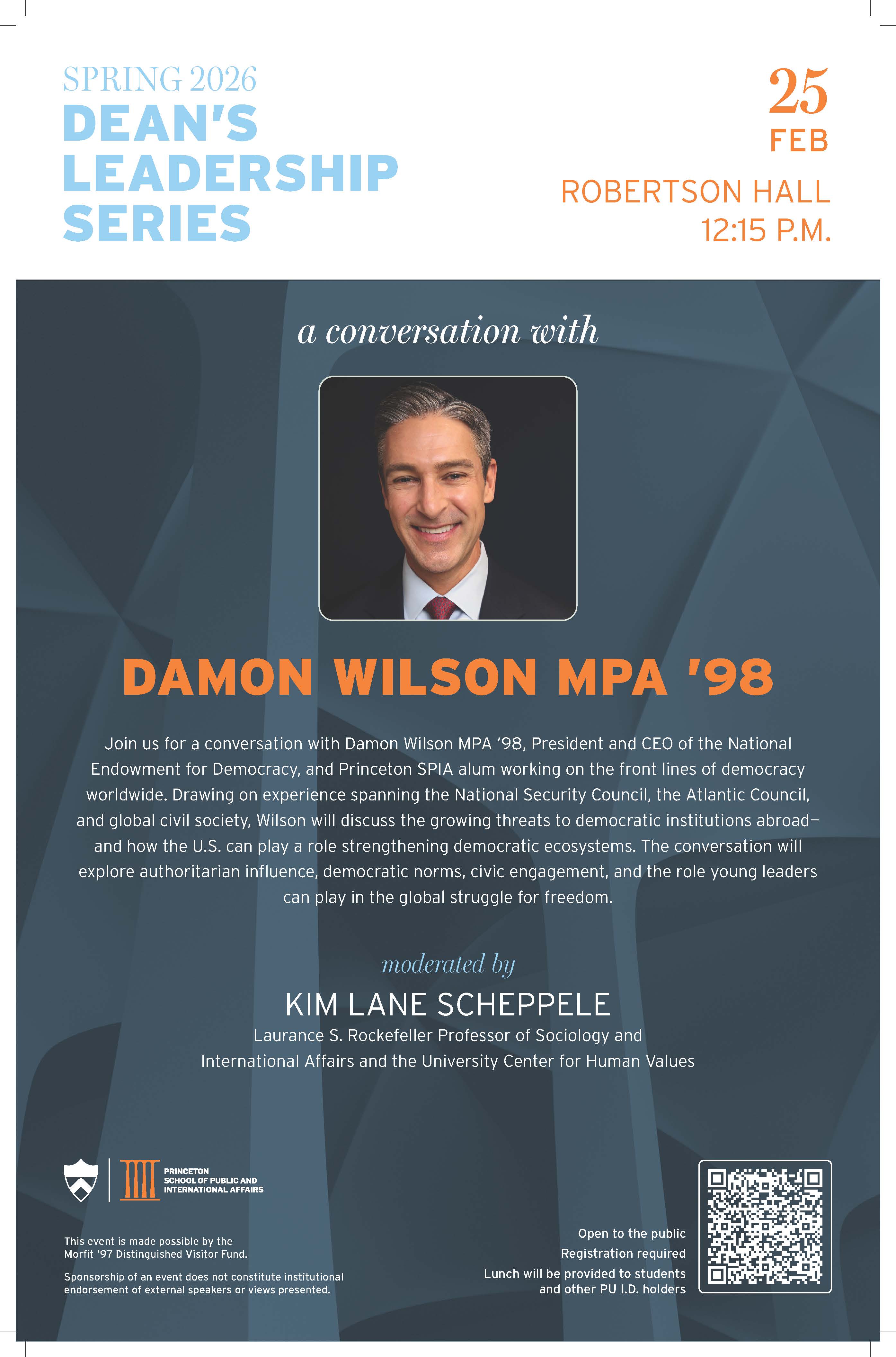 Dean's Leadership Series: Damon Wilson MPA '98, President & CEO ...
